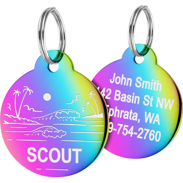 GOTAGS Silent Silicone Personalized Dog ID Tag, Forest Gold - Chewy.com