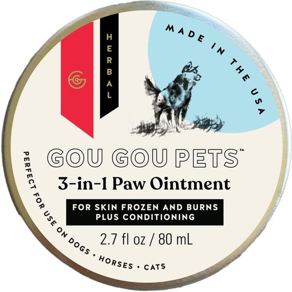 GOU GOU PETS 3-in-1 Paw Ointment Dog & Cat Cream, 1-fl oz bottle ...