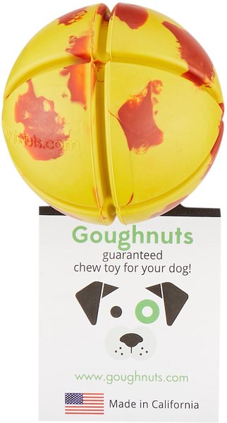 GOUGHNUTS Interactive Ball Dog Toy, Yellow - Chewy.com