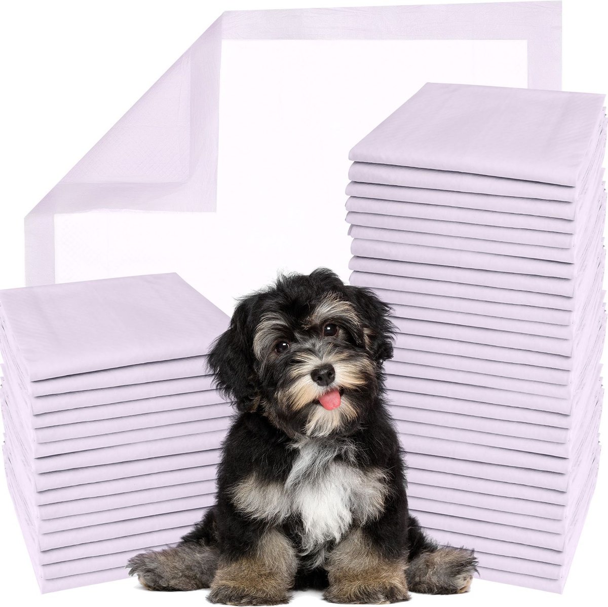 GREEN LIFESTYLE Disposable Lavender Scented Dog & Cat Pee Pads, 100 ...