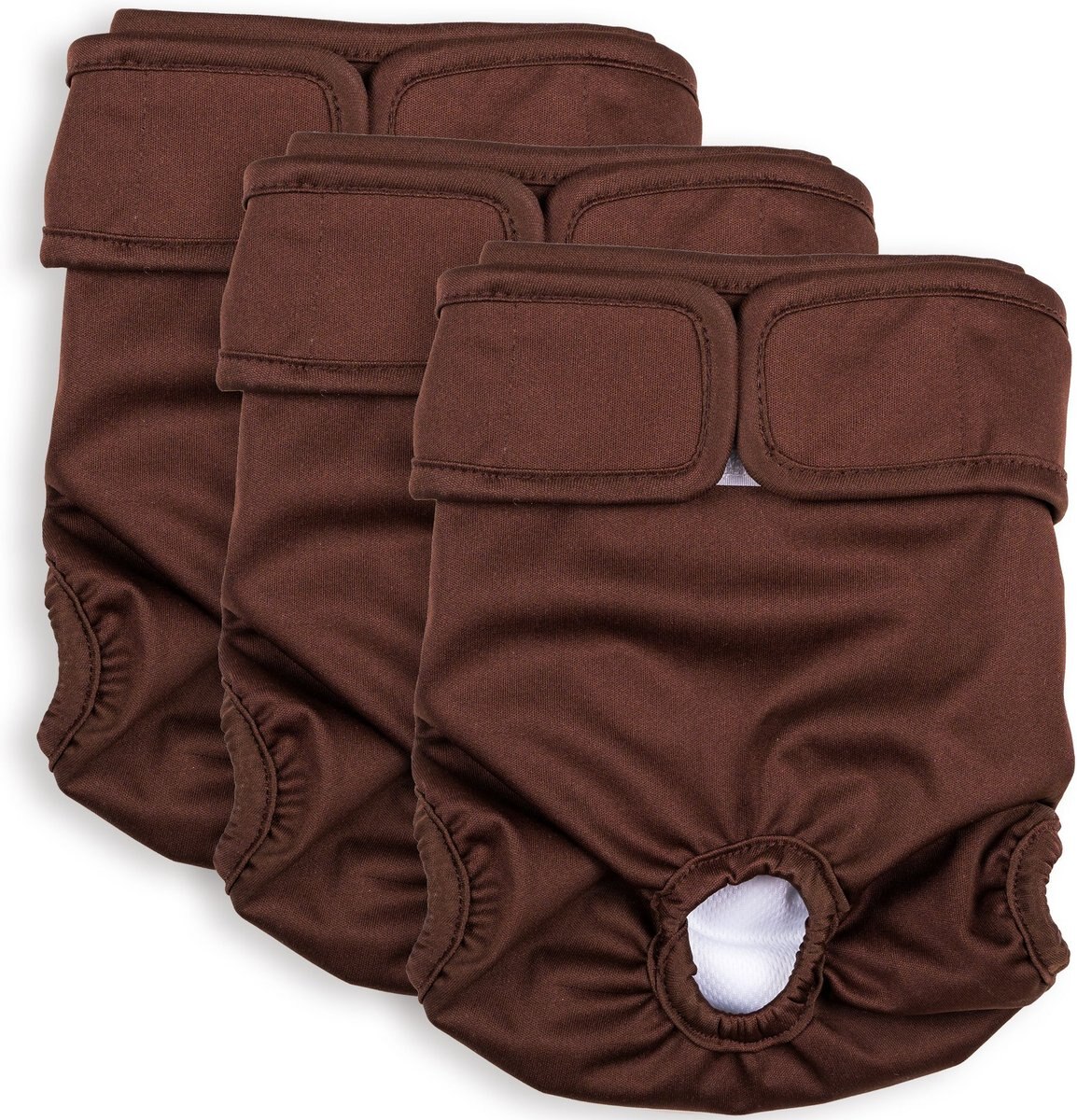 GREEN LIFESTYLE Washable Dog Diapers, 3 count, Dark Brown, Small: 12 to ...