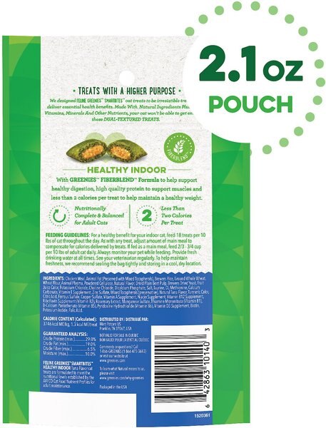 GREENIES Feline SmartBites Healthy Indoor Natural Tuna Flavor Soft ...