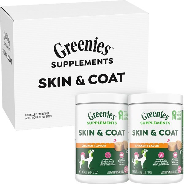 ZESTY PAWS Skin & Coat Bites Chicken Flavored Soft Chews Omega 3 Fish ...