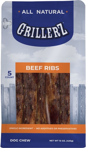 GRILLERZ Beef Ribs Dog Treats, 5 count - Chewy.com