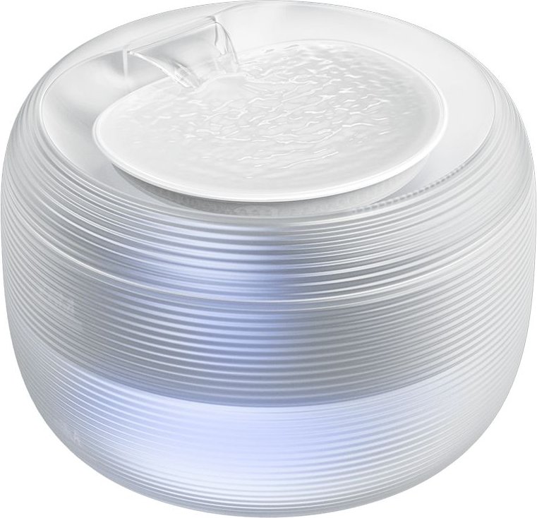 GROOVYPETS 2.5-L Translucent Pet Drinking Water Fountain Waterer for ...