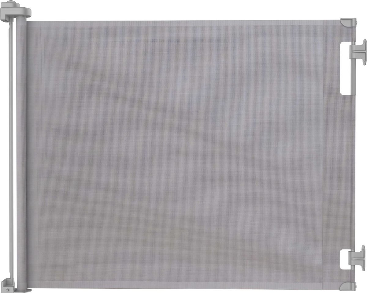 HAKUNA PETS Retractable Steel & Mesh Mounted Dog & Cat Gate, 33-in ...