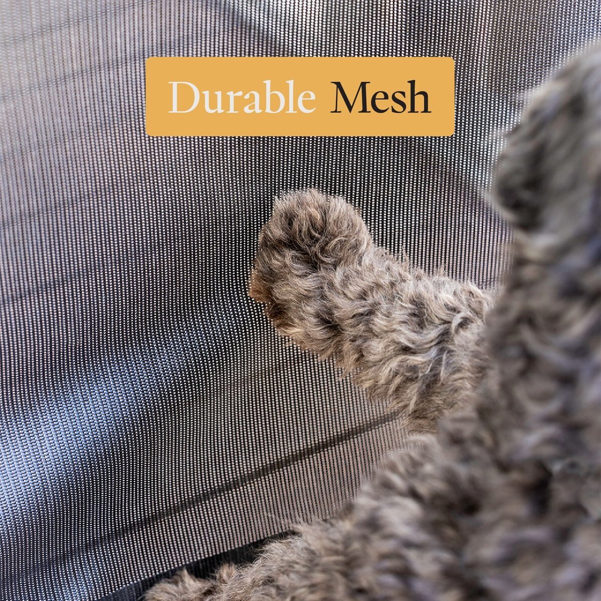 HAKUNA PETS Retractable Steel & Mesh Mounted Dog & Cat Gate, 33-in ...