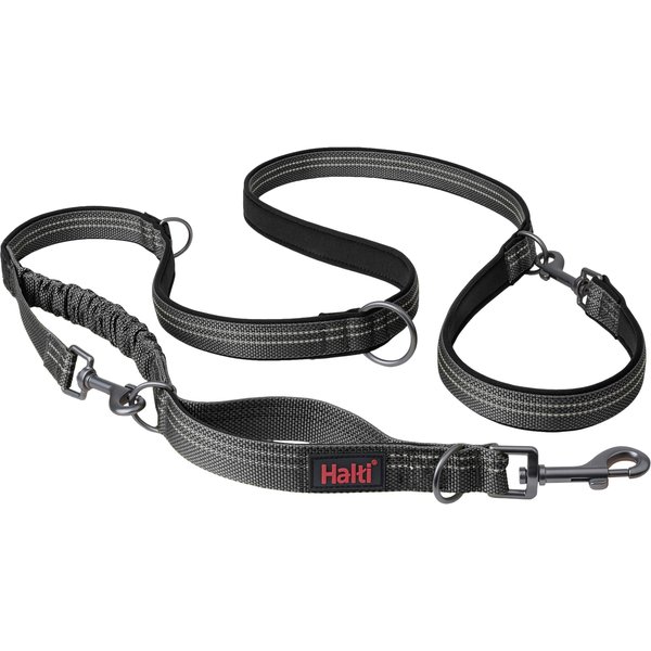 HALTI Anatomy Multi Lead Polyester Bungee Reflective Dog Leash, Grey ...