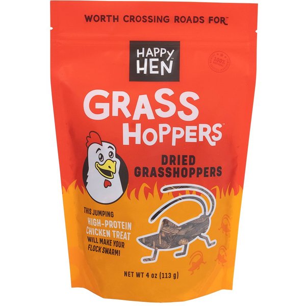 HAPPY HEN TREATS Grass Hoppers Poultry Treats, 5-oz bag - Chewy.com