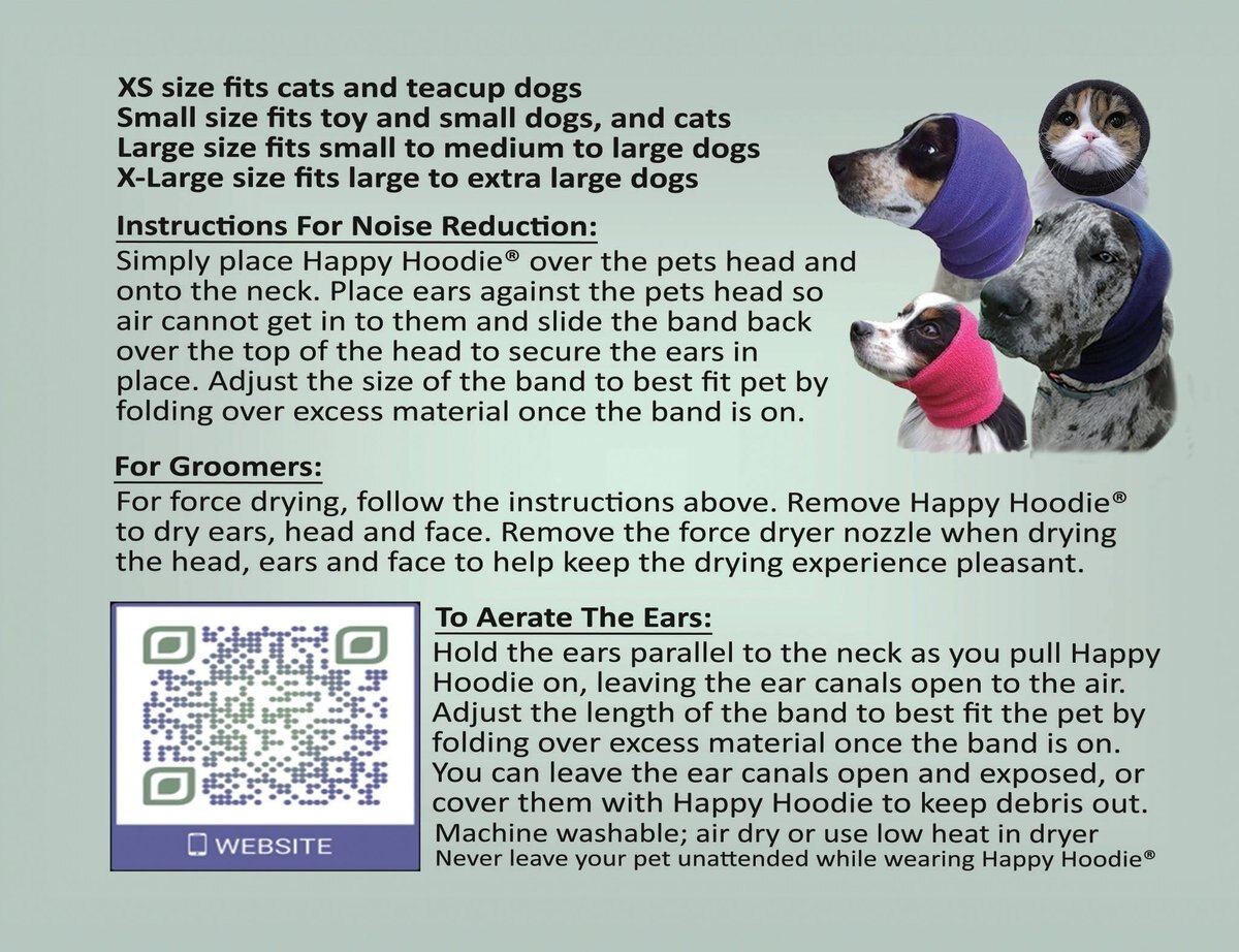 HAPPY HOODIE Calming Cap for Dogs, Navy Blue, X-Large - Chewy.com