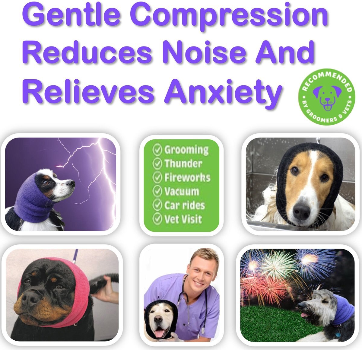 HAPPY HOODIE Calming Cap for Dogs, Pink, Small - Chewy.com