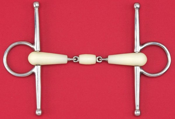 HAPPY MOUTH Double Jointed Roller Full Cheek Horse Bit, 5 3/4-in ...