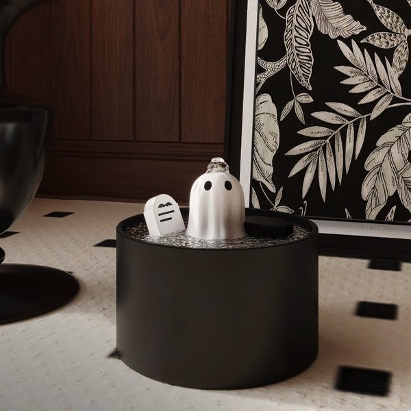 Out of Stock - HAPPY & POLLY Ghost Non-skid Ceramic Dog & Cat Water ...