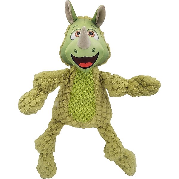 HAPPY TAILS Woolie Rhino Dog Toy, Green - Chewy.com