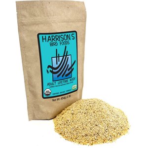 HARRISON'S Adult Lifetime Mash Organic Powder Bird Food, 1-lb bag ...