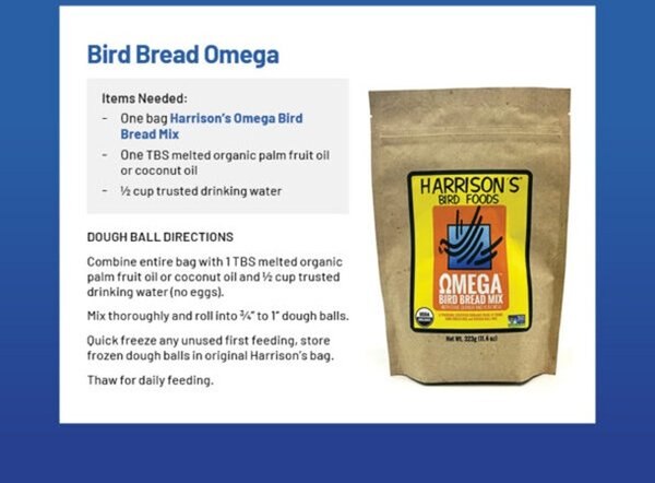 HARRISON'S BIRD FOODS Bird Bread Mix Original Organic Bird Food, 9-oz ...