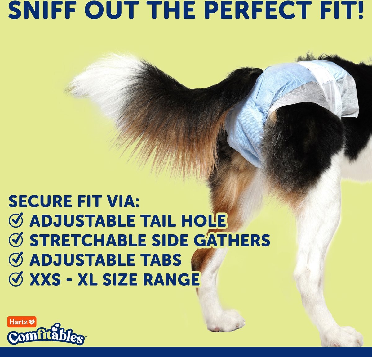 HARTZ Comfitables Male & Female Dog Diapers, Large: 18 to 26-in waist ...