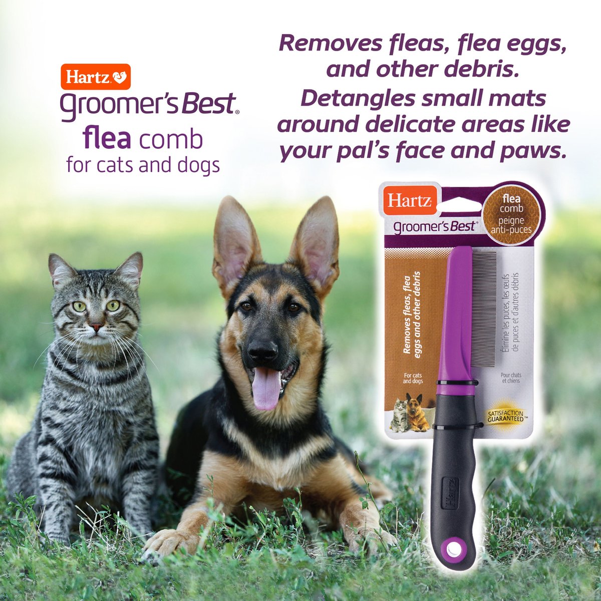 Discontinued - HARTZ Groomer's Best Flea Comb for Dogs & Cats - Chewy.com