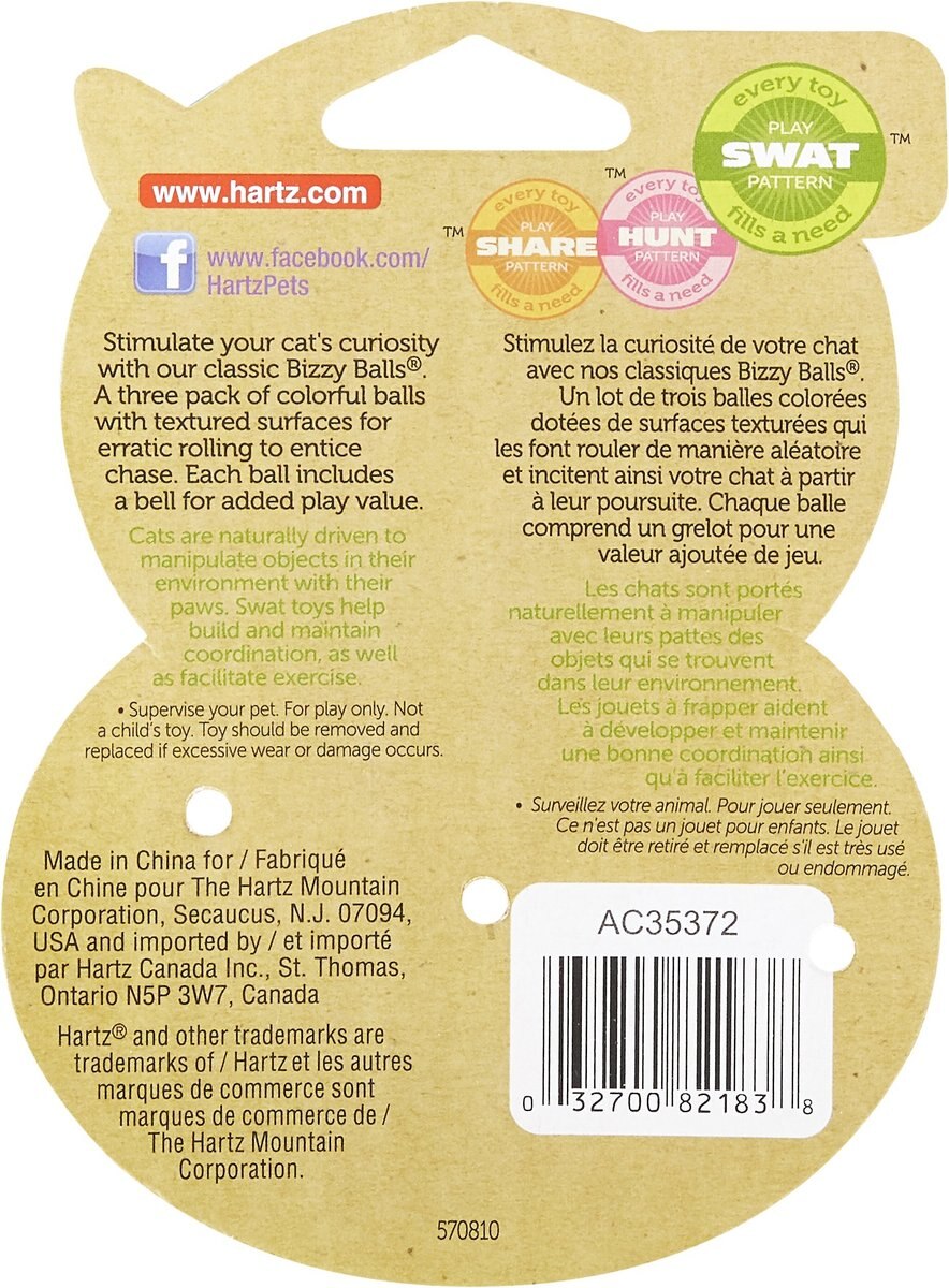 HARTZ Just for Cats Bizzy Balls Cat Toy - Chewy.com
