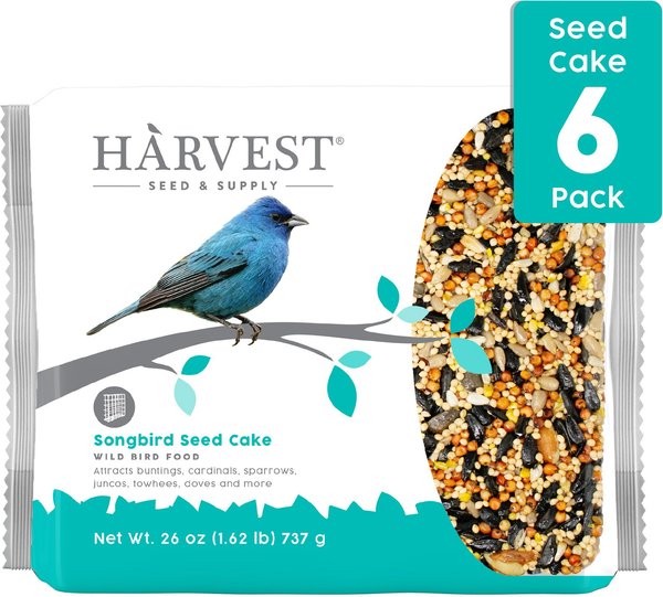 HARVEST SEED & SUPPLY Songbird Seed Cake Corn Free Bird Food, 6 count ...