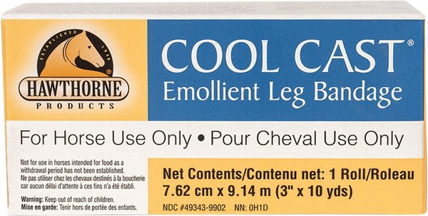HAWTHORNE PRODUCTS Horse First Aid Cool Cast Emollient Leg Bandage, 1 ...