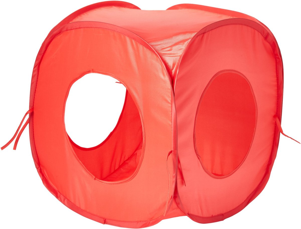 HDP Pop Open Collapsible Cat Play Cube, Red - Chewy.com