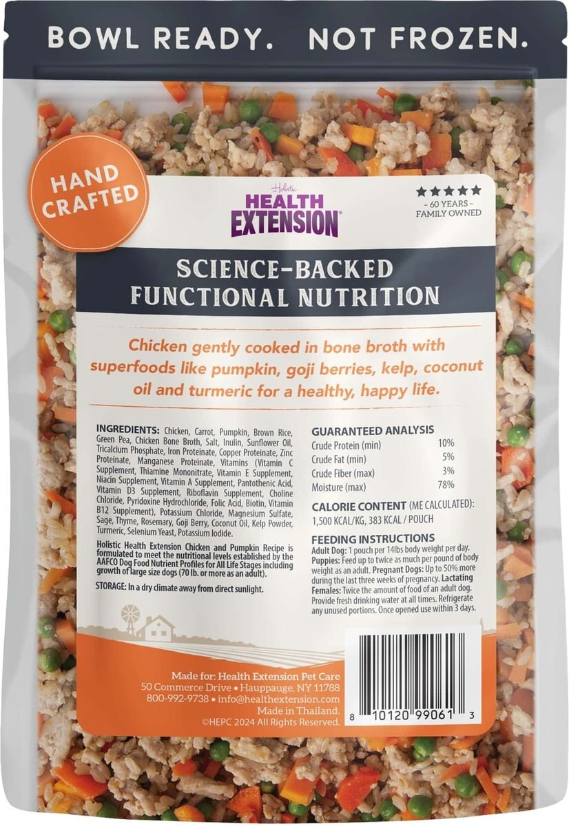 HEALTH EXTENSION Gently Cooked Chicken & Pumpkin Recipe Wet Dog Food, 9 ...