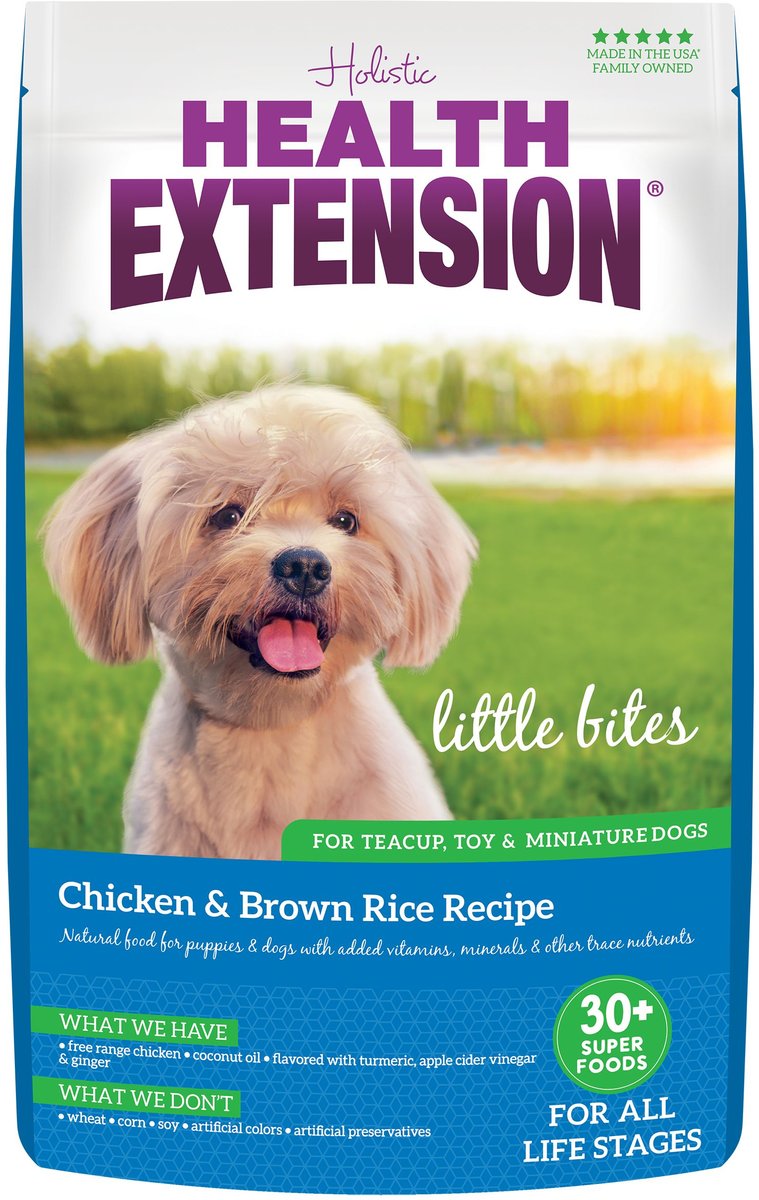 HEALTH EXTENSION Little Bites Chicken & Brown Rice Recipe Dry Dog Food ...