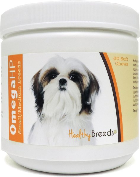 HEALTHY BREEDS Omega HP Soft Chews Dog Supplement, 60 count, Shih Tzu ...