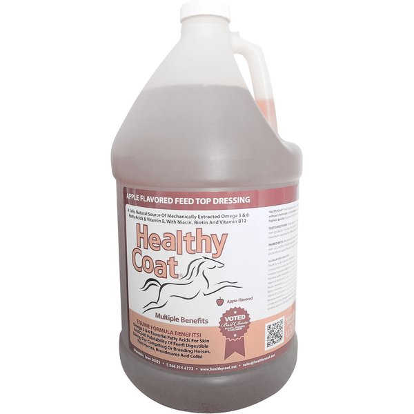 HEALTHY COAT Apple Flavored Feed Top Dressing Liquid Horse Supplement ...