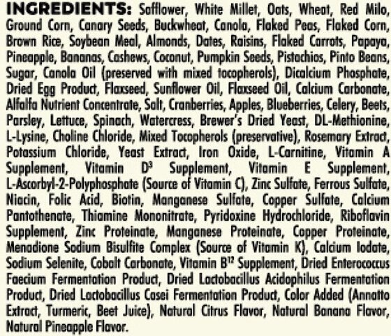 HIGGINS Safflower Gold Natural Mix Conure & Cockatiel Food - Chewy.com