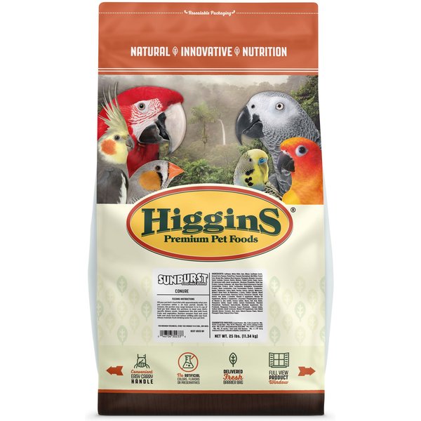 HIGGINS Sunburst Gourmet Blend Conure Bird Food, 25-lb bag - Chewy.com