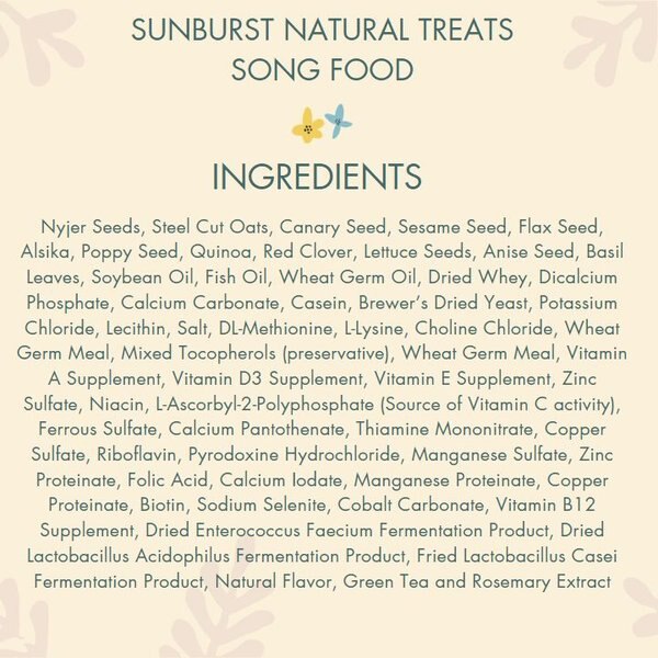 HIGGINS Sunburst Gourmet Song Food Bird Treats, 3-oz bag - Chewy.com