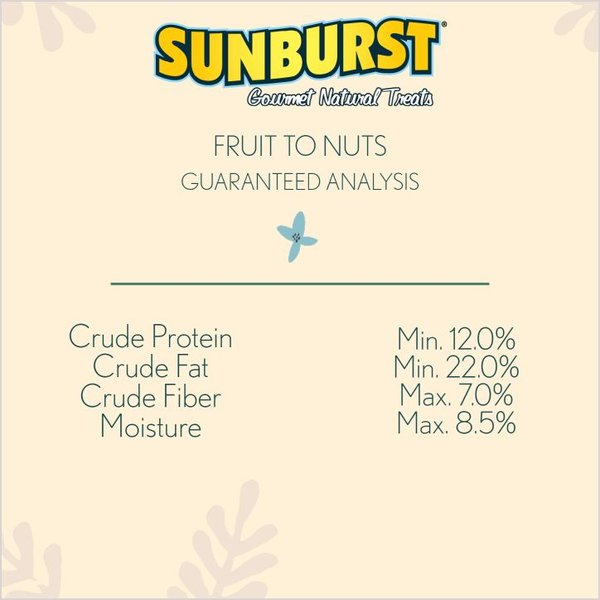 HIGGINS Sunburst Gourmet Treats Dried Fruits & Nuts Macaw & Conure Bird ...
