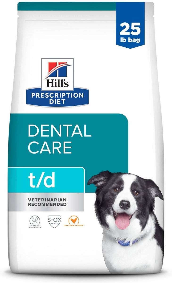 HILL'S PRESCRIPTION DIET t/d Dental Care Chicken Flavor Dry Dog Food ...