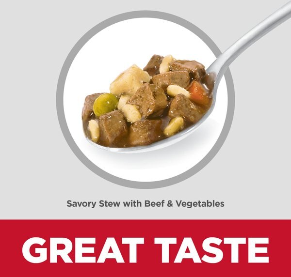 HILL'S SCIENCE DIET Adult Small Paws Savory Beef & Vegetable Stew Dog ...