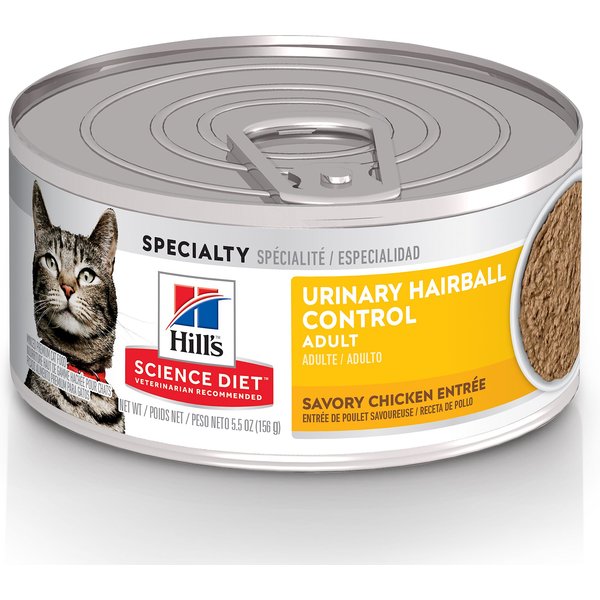 HILL'S SCIENCE DIET Adult Urinary Hairball Control Savory Chicken ...