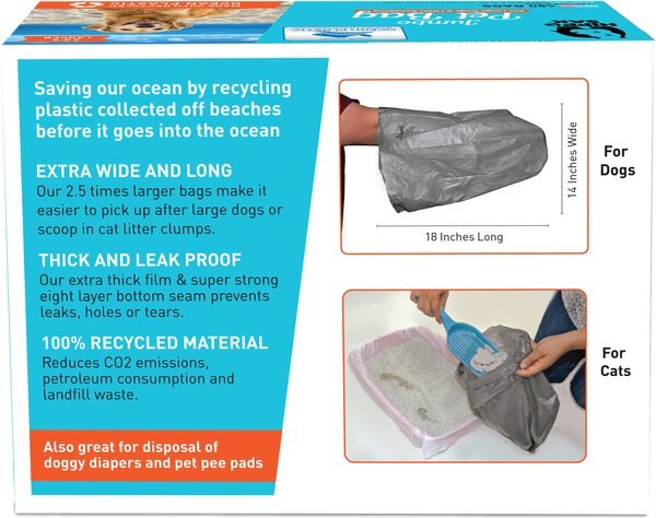 HIPPO SAK Ocean Pet Poop Bags, 480 count - Chewy.com