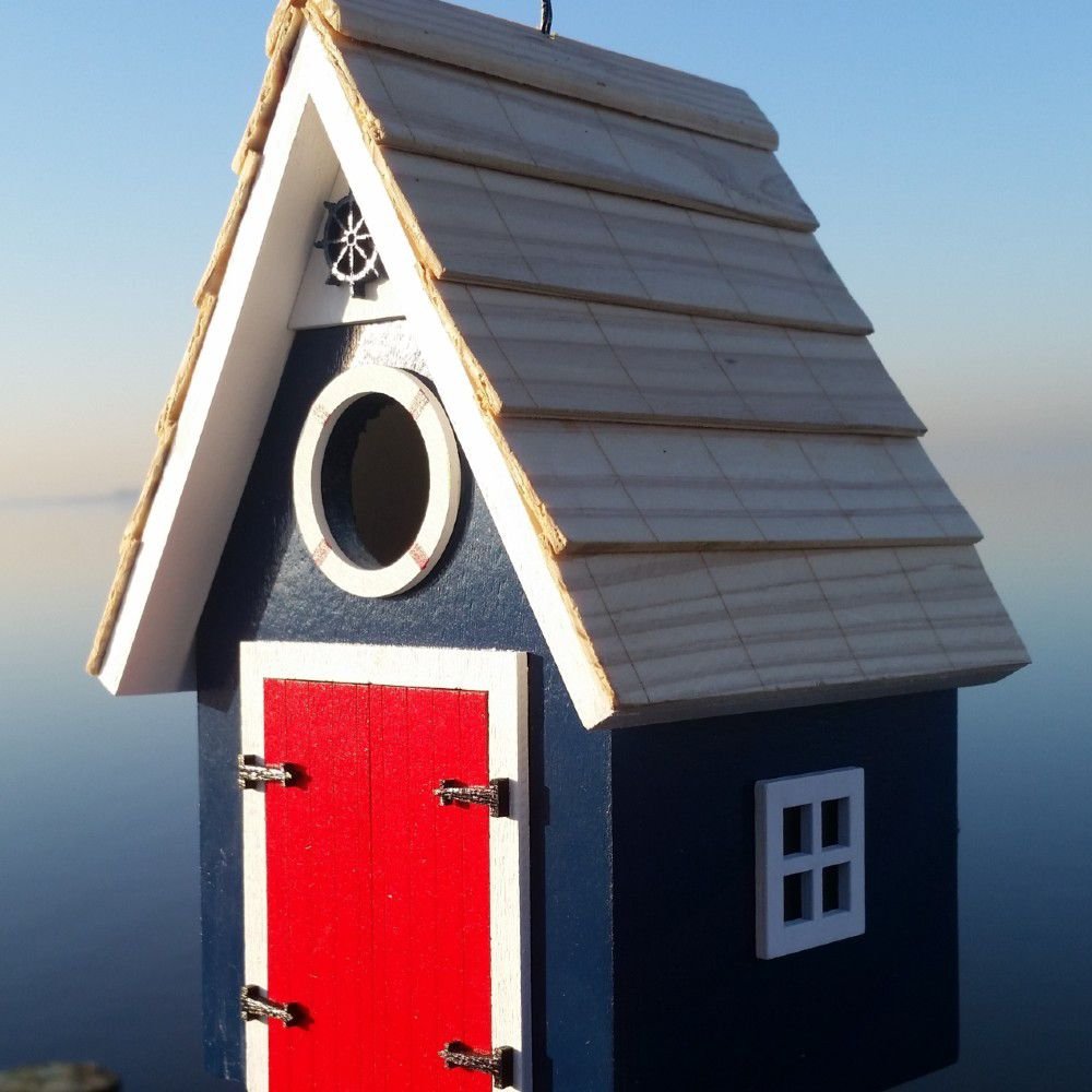 HOME BAZAAR Dockside Cabin Birdhouse, Blue - Chewy.com
