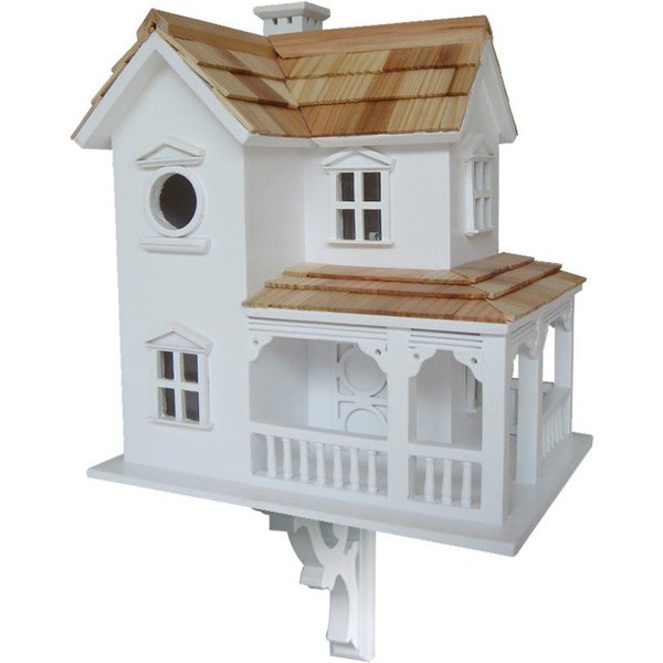 HOME BAZAAR Brighton Beach Huts Birdhouse, Yellow & Blue - Chewy.com