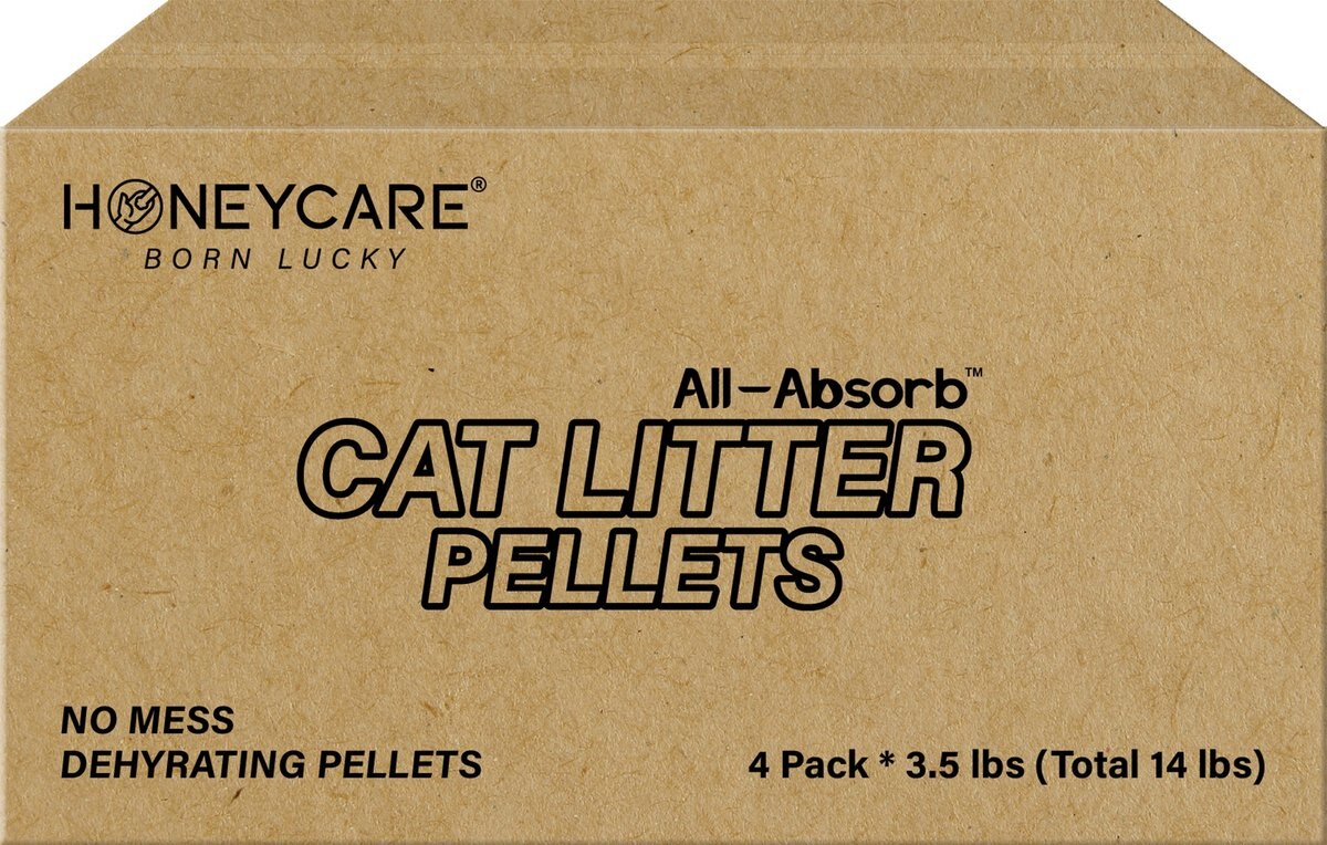 HONEYCARE All-Absorb Zeolite Pellets Unscented Non-Clumping Cat Litter ...