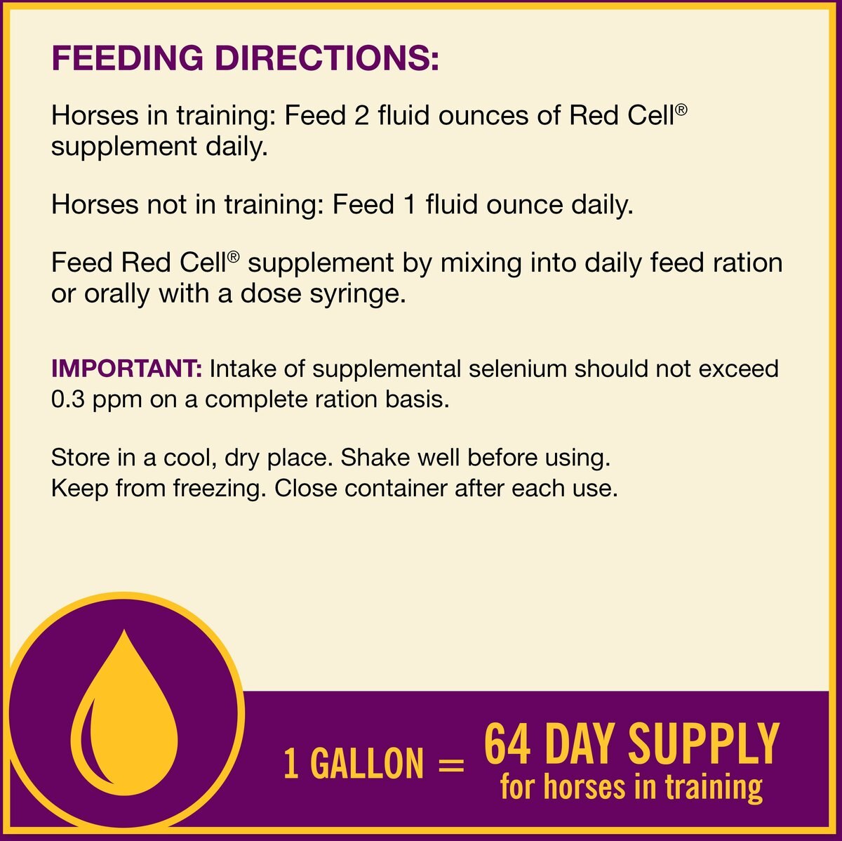 HORSE HEALTH PRODUCTS Red Cell Iron Rich Vitamins & Minerals Liquid ...