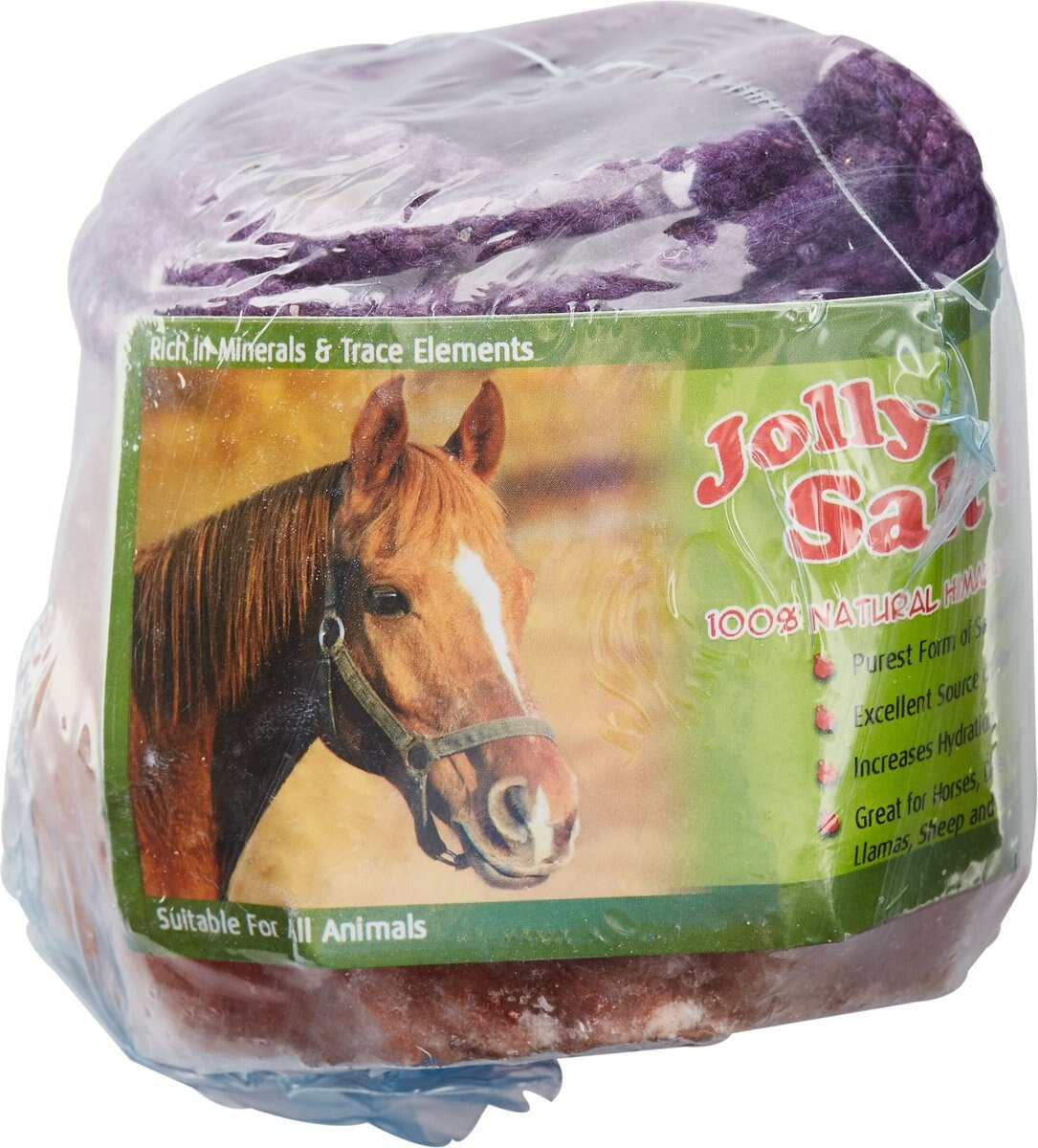 HORSEMEN'S PRIDE All-Natural Himalayan Salt on a Rope Salt Block Horse ...
