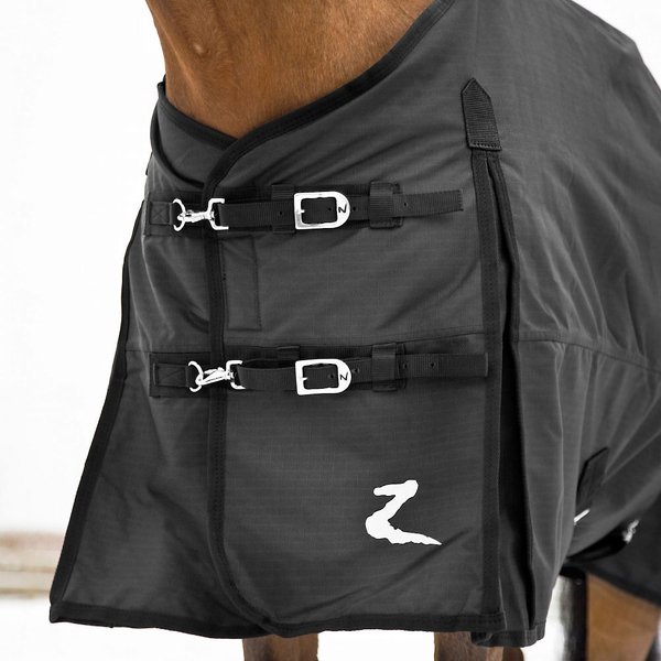 HORZE Nevada Medium Weight Turnout Horse Blanket, Black, 78-in - Chewy.com