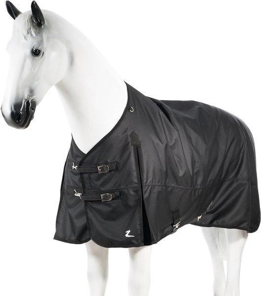 HORZE Nevada Medium Weight Turnout Horse Blanket, Black, 78-in - Chewy.com