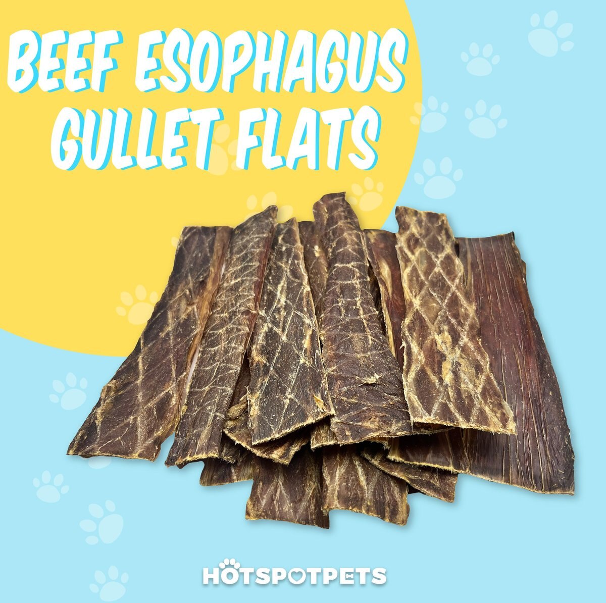 HOTSPOT PETS 12-in Flat Beef Gullet Dog Treats, 50 count - Chewy.com