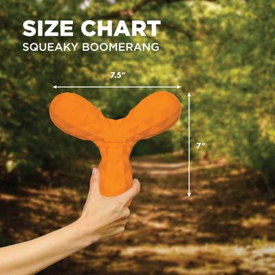 Discontinued - HOUND2O Squeaky Boomerang Dog Toy, Orange - Chewy.com
