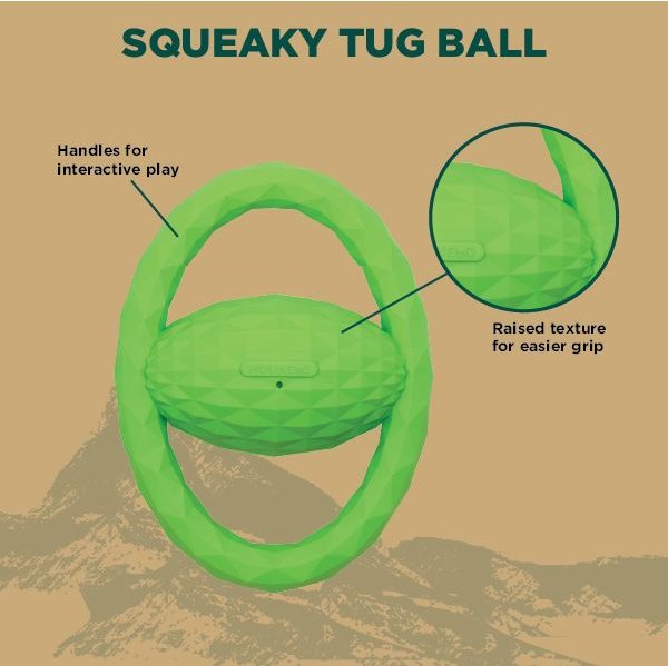 HOUND2O Squeaky Tug Ball Dog Toy, Green - Chewy.com