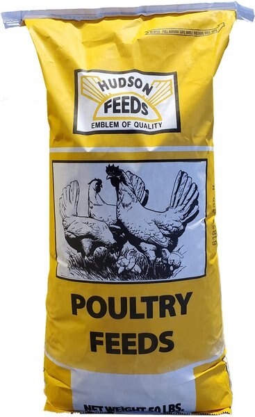 HUDSON FEEDS 18% Multi-Flock Grower/Finisher Complete Poultry Feed, 50 ...
