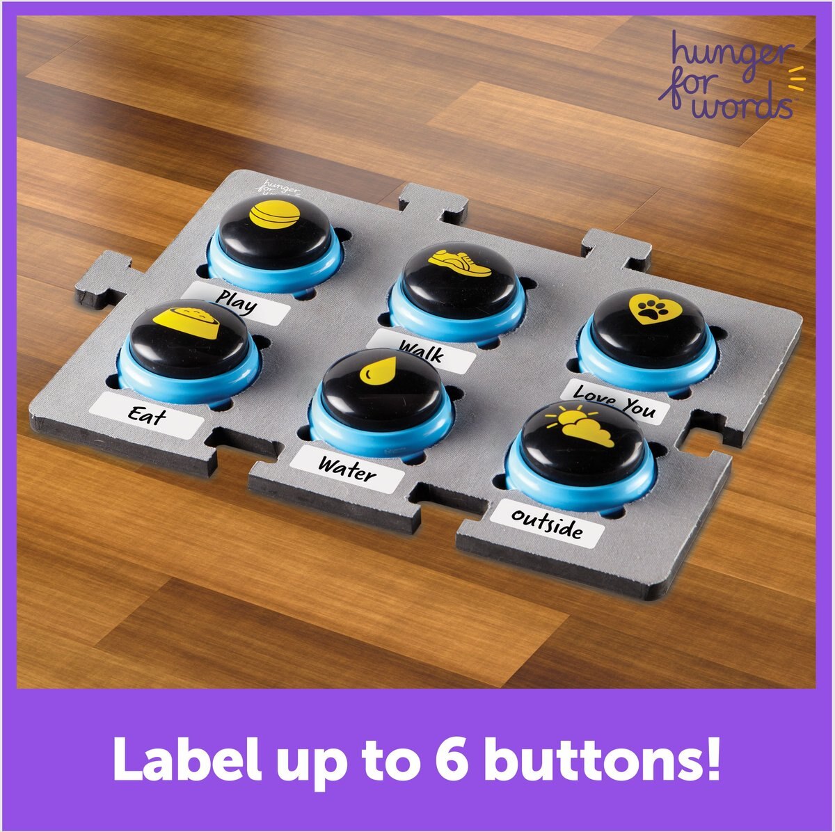 HUNGER FOR WORDS Talking Pet Button Mat Dog Toy - Chewy.com